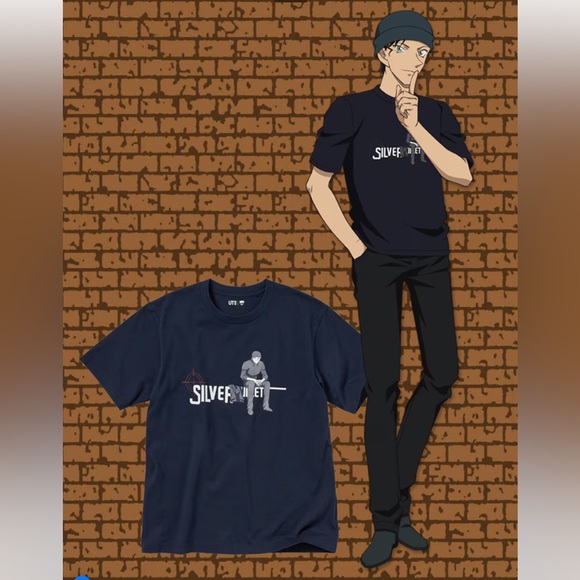 Uniqlo | Shirts | Nwt Detective Conan Ut Uniqlo Dark Blue Anime Graphic ...